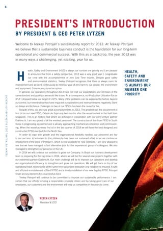 Teekay Petrojarl Sustainability Report 2013 | PDF