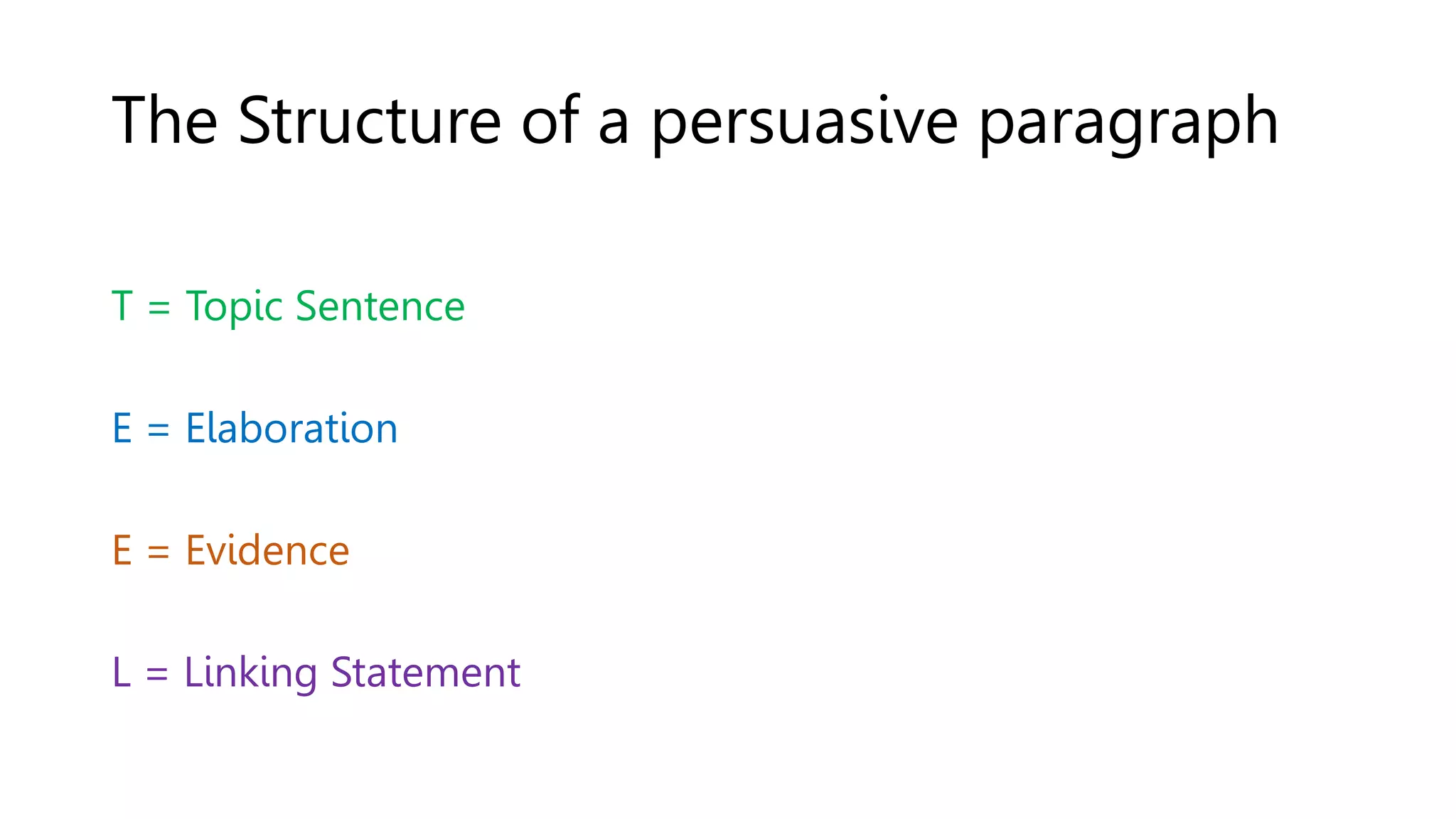Writing a TEEL Paragraph | PPTX