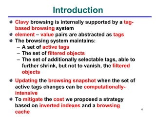 Tag-Based Browsing of Digital Collections with Inverted Indexes and Browsing Cache | PPT