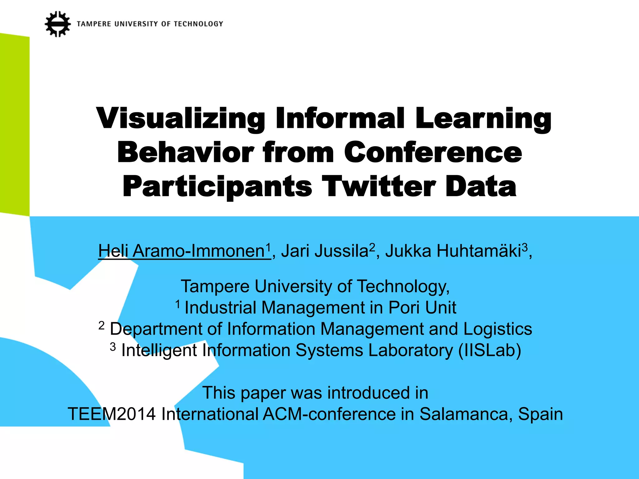 Visualizing Informal Learning Behavior from Conference Participants ...