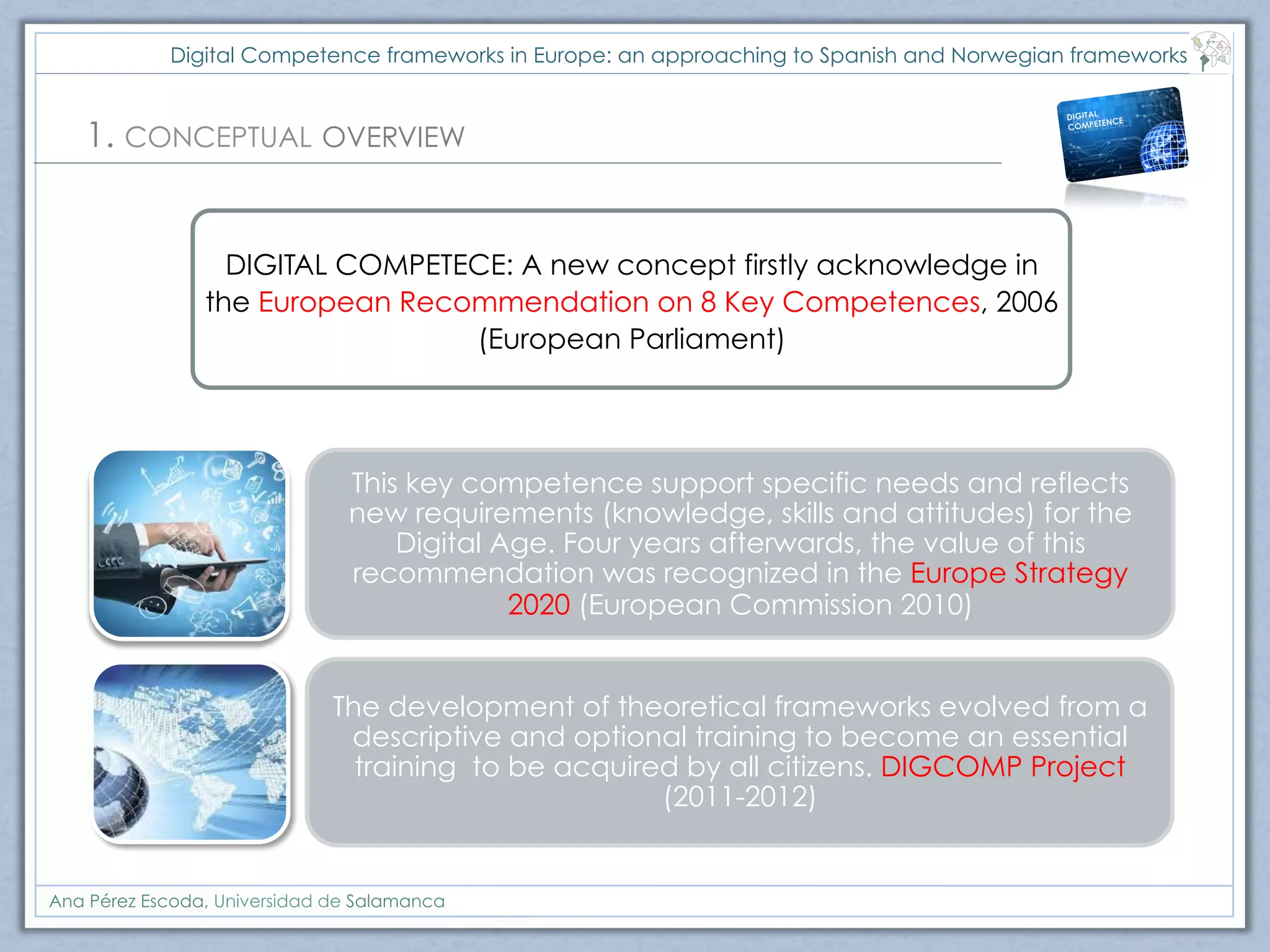 Digital Competence frameworks in Europe: an approaching to Spanish and ...