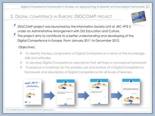 Digital Competence frameworks in Europe: an approaching to Spanish and ...