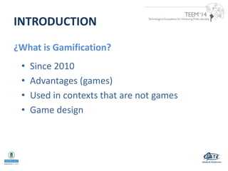 Gamification in MOOC: challenges, opportunities and proposals for ...
