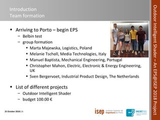 Outdoor Intelligent Shader – An EPS@ISEP 2018 Project | PPT