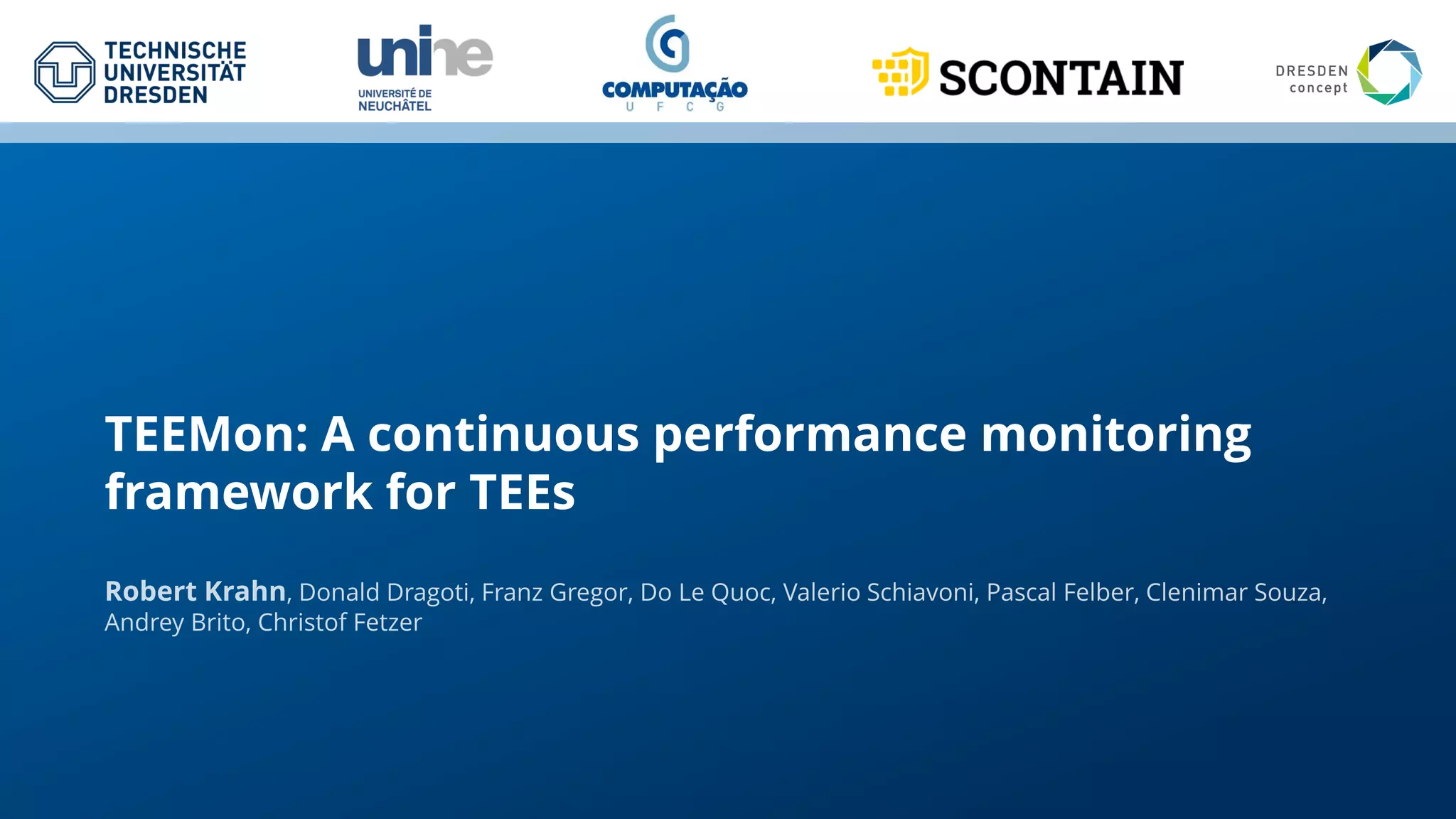 Teemon A Continuous Performance Monitoring Framework For Tees Ppt