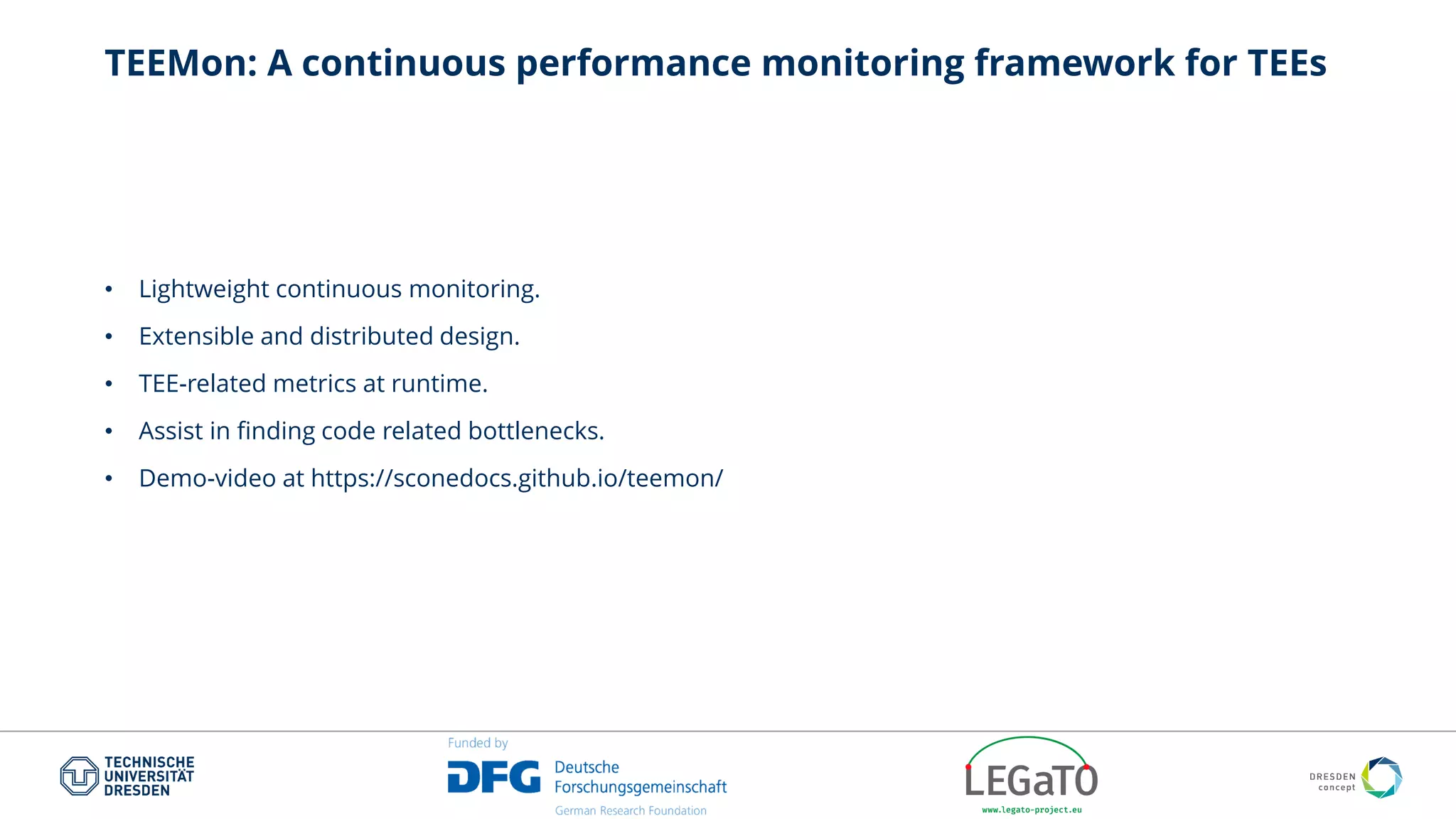 Teemon A Continuous Performance Monitoring Framework For Tees Ppt