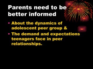 Teen Age Relationships With Parents | PPT