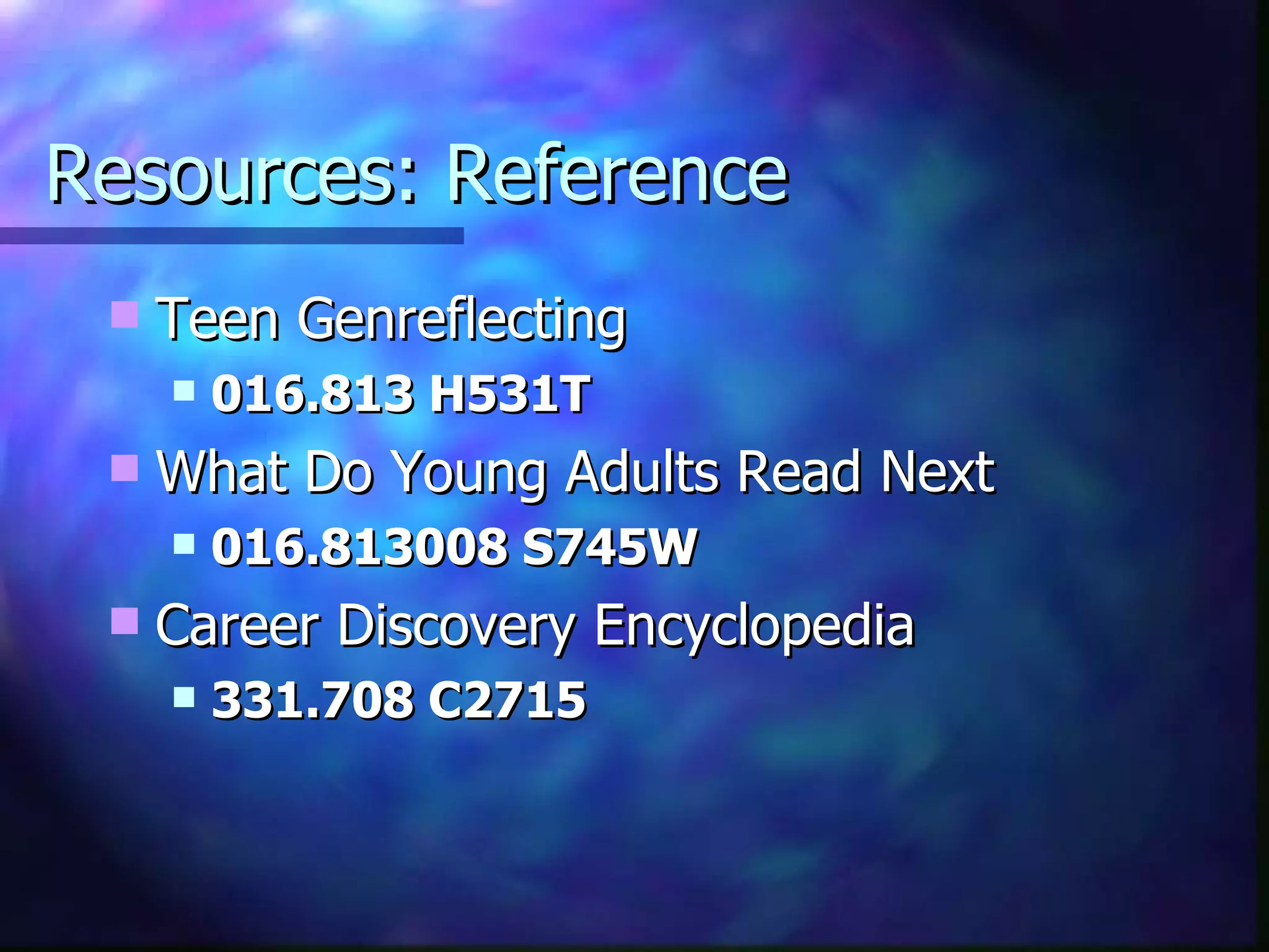 Teen Reference Interview | PPT