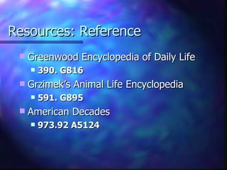 Teen Reference Interview | PPT