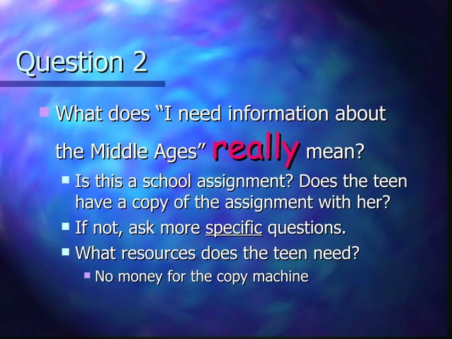 Teen Reference Interview | PPT