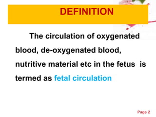 FETAL CIRCULATION | PPT