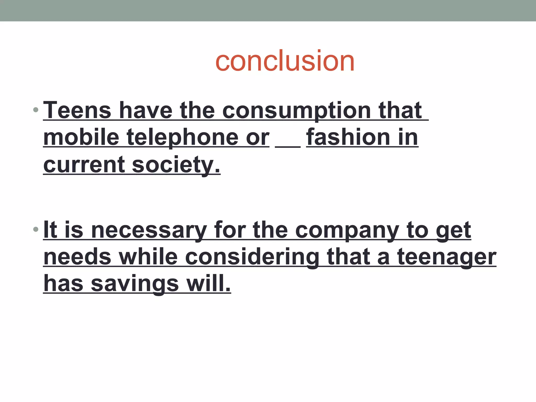 Teenage consumer behavior | PPT