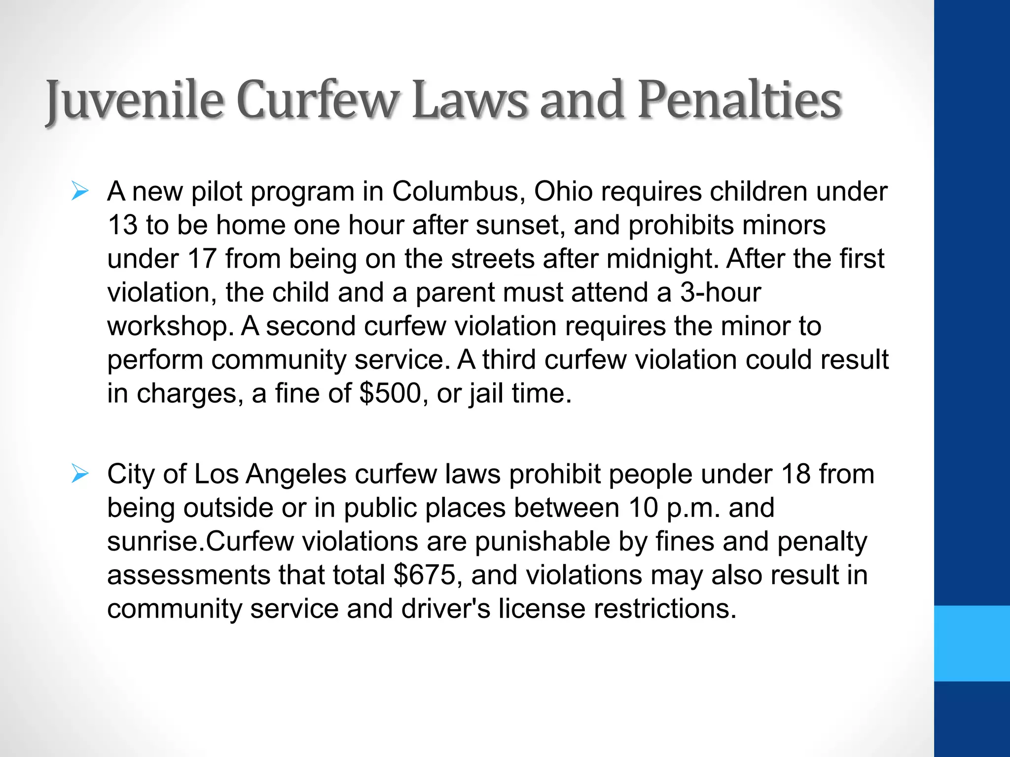 Teenage curfew | PPTX