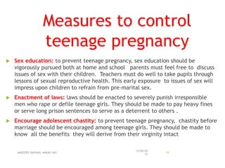 Teenage pregnancy | PPTX
