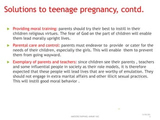 Teenage pregnancy | PPTX