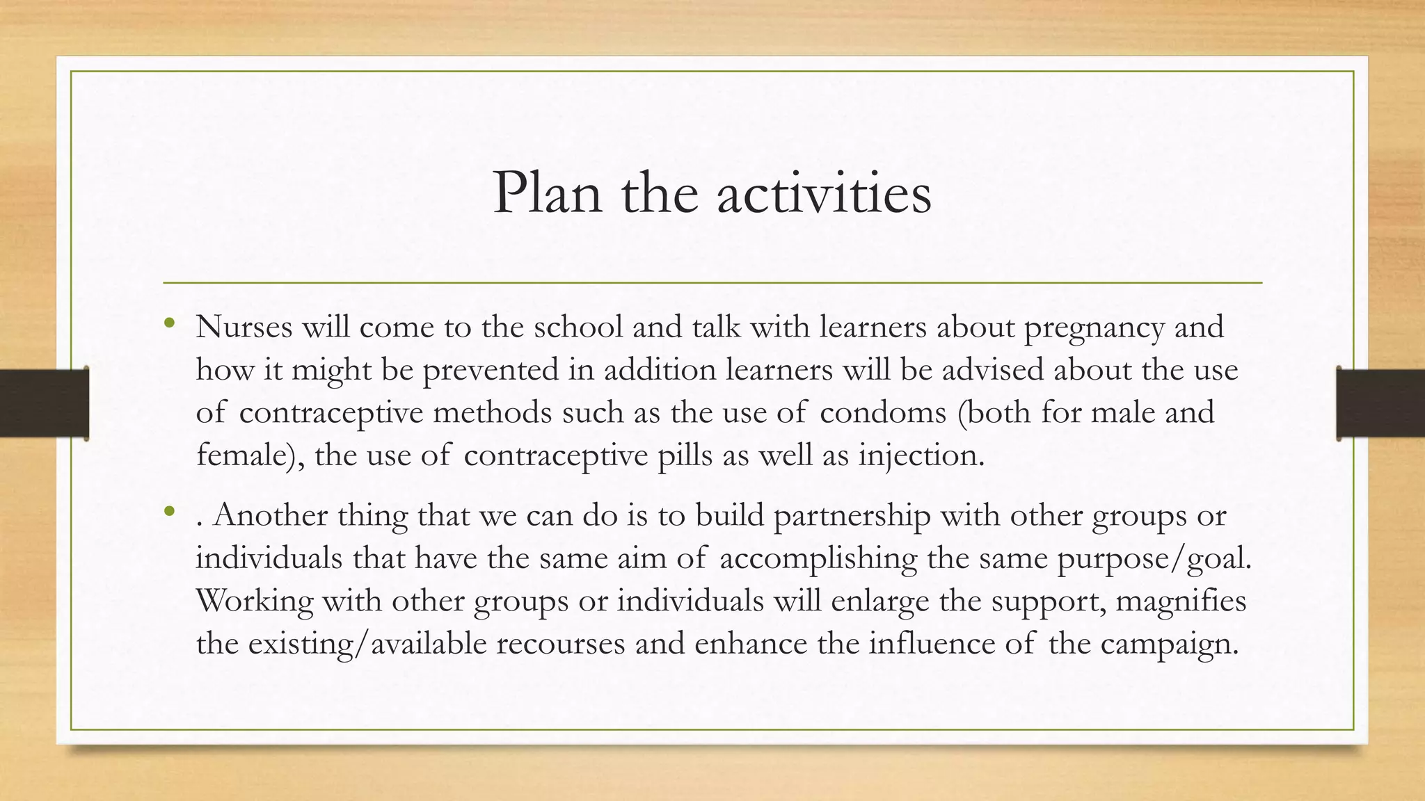 Teenage pregnancy among school learners | PPTX