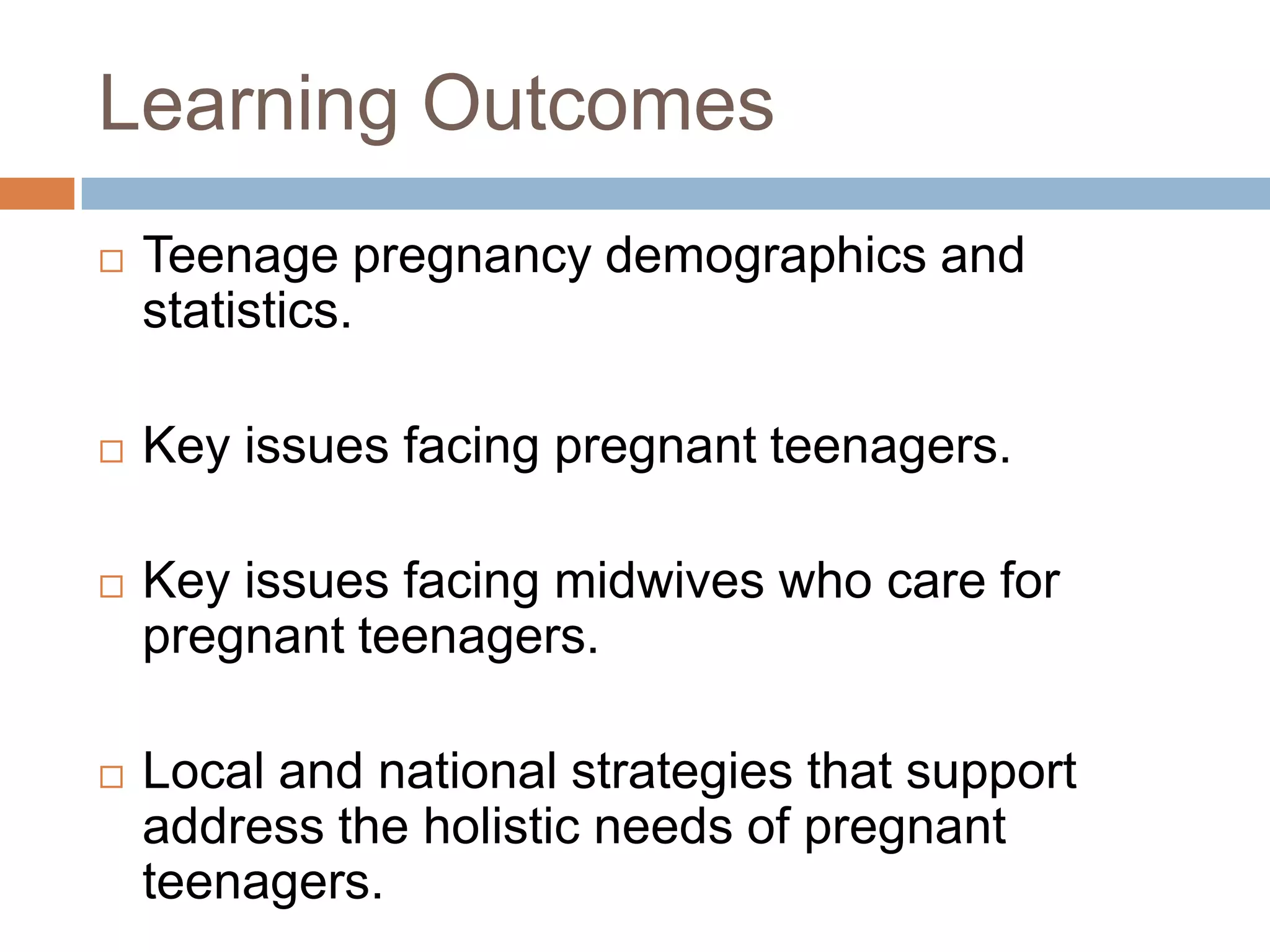 Teenage pregnancy presentation | PPTX