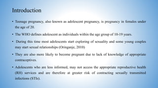 Teenage pregnency | PPTX