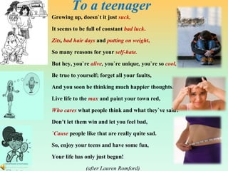 Teenagers` life 10th form | PPTX