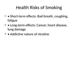 Teenage Smoking Awareness Presentation as | PPTX