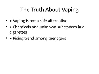Teenage Smoking Awareness Presentation as | PPTX