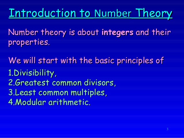 number theory