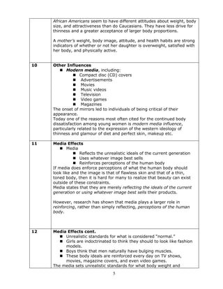 Teen curriculum body image Unit 3 | PDF