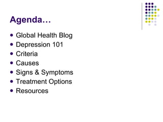 Teen depression. Global Health TASIS 2012 | PPT
