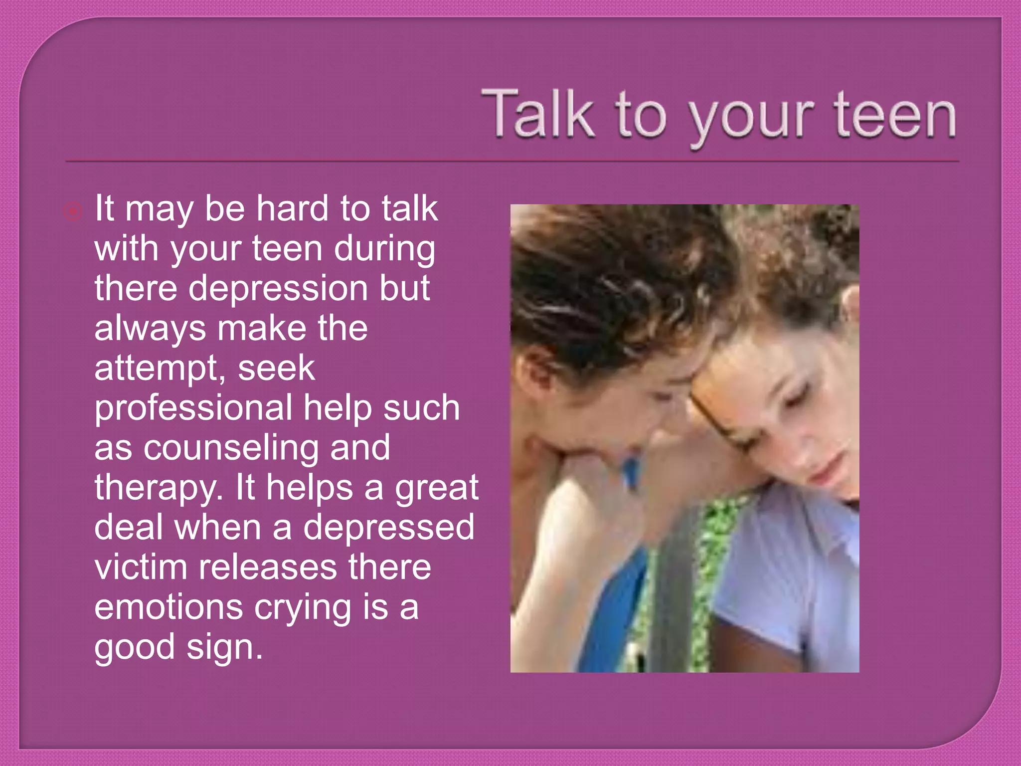 Teen depression project | PPTX