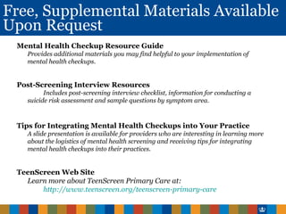 Teen Depression Screening | PPT