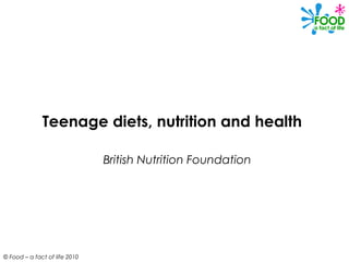 Teen diets, nutrition and health | PPT