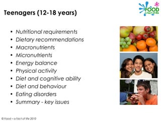 Teen diets, nutrition and health | PPT