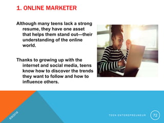 Entrepreneurship for teenagers | PPTX