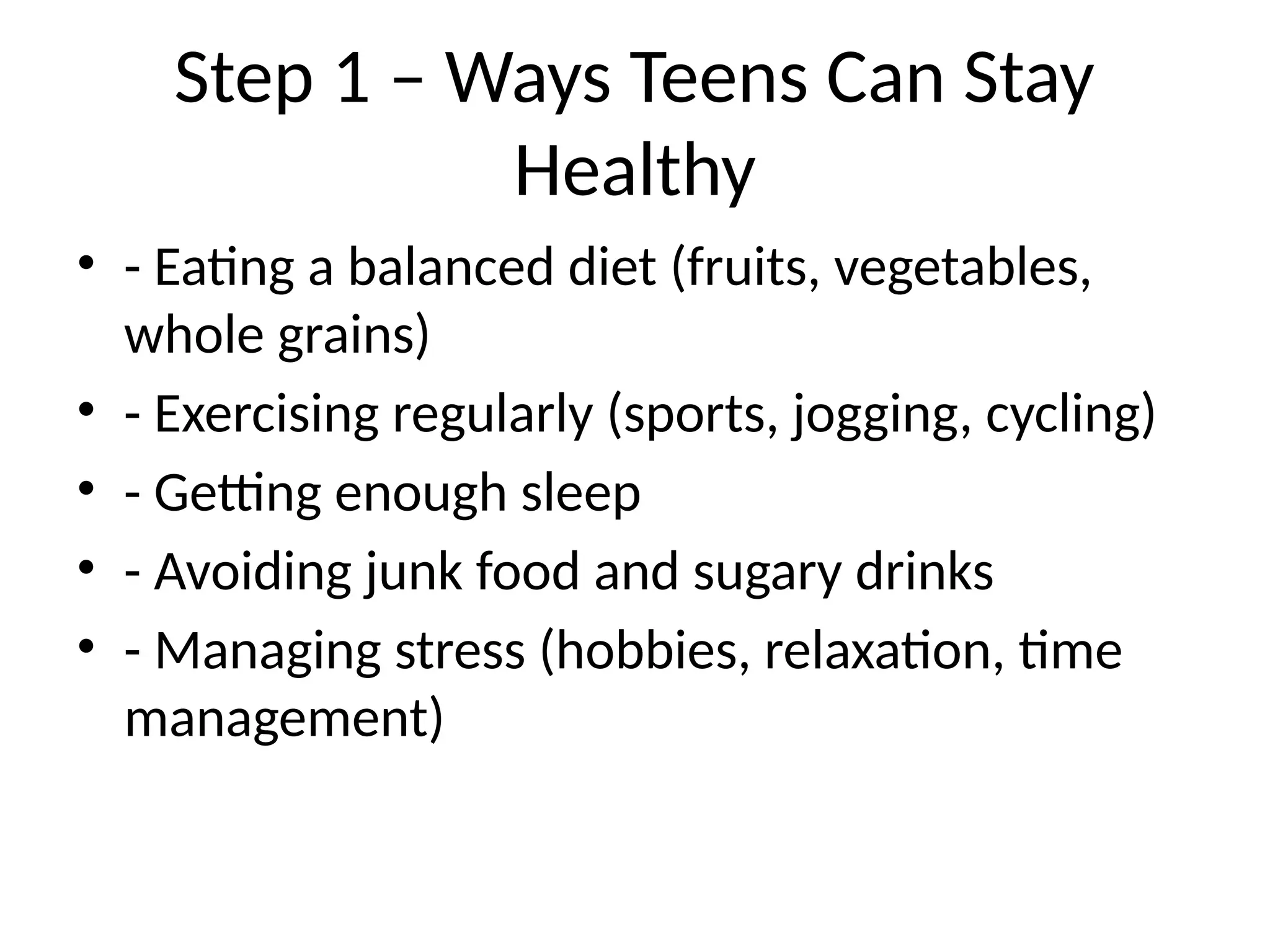 this slide share on points for students to answer the question Teen ...