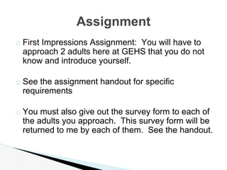 Teen leadership lesson_first_impression (1) | PPTX | Dating | Family ...