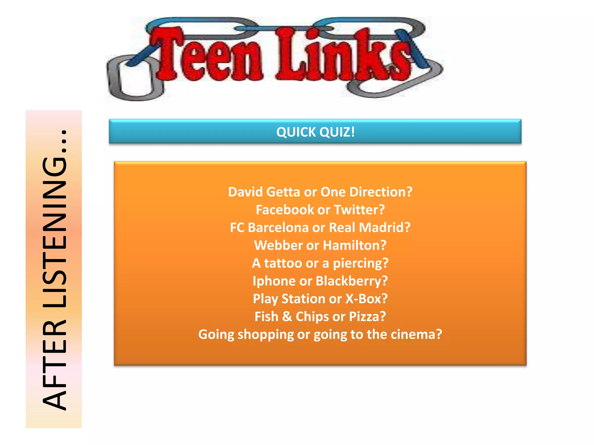 Teen links project | PPTX | Parenting Teens | Parenting