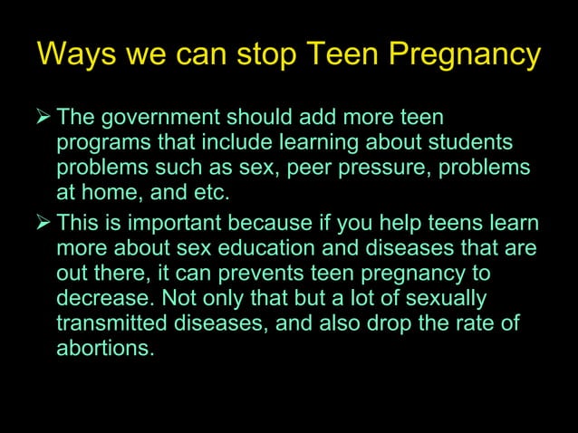 Teen Pregnancy Powerpoint | PPT | Pregnancy | Reproductive Health