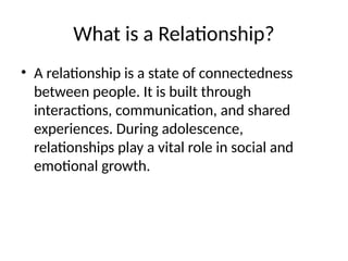 Personal Relationships and Growth Guides | PPTX