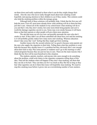 Teen Smoking Essay | DOC