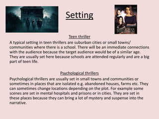 Teen thriller and psychological thriller | PPTX
