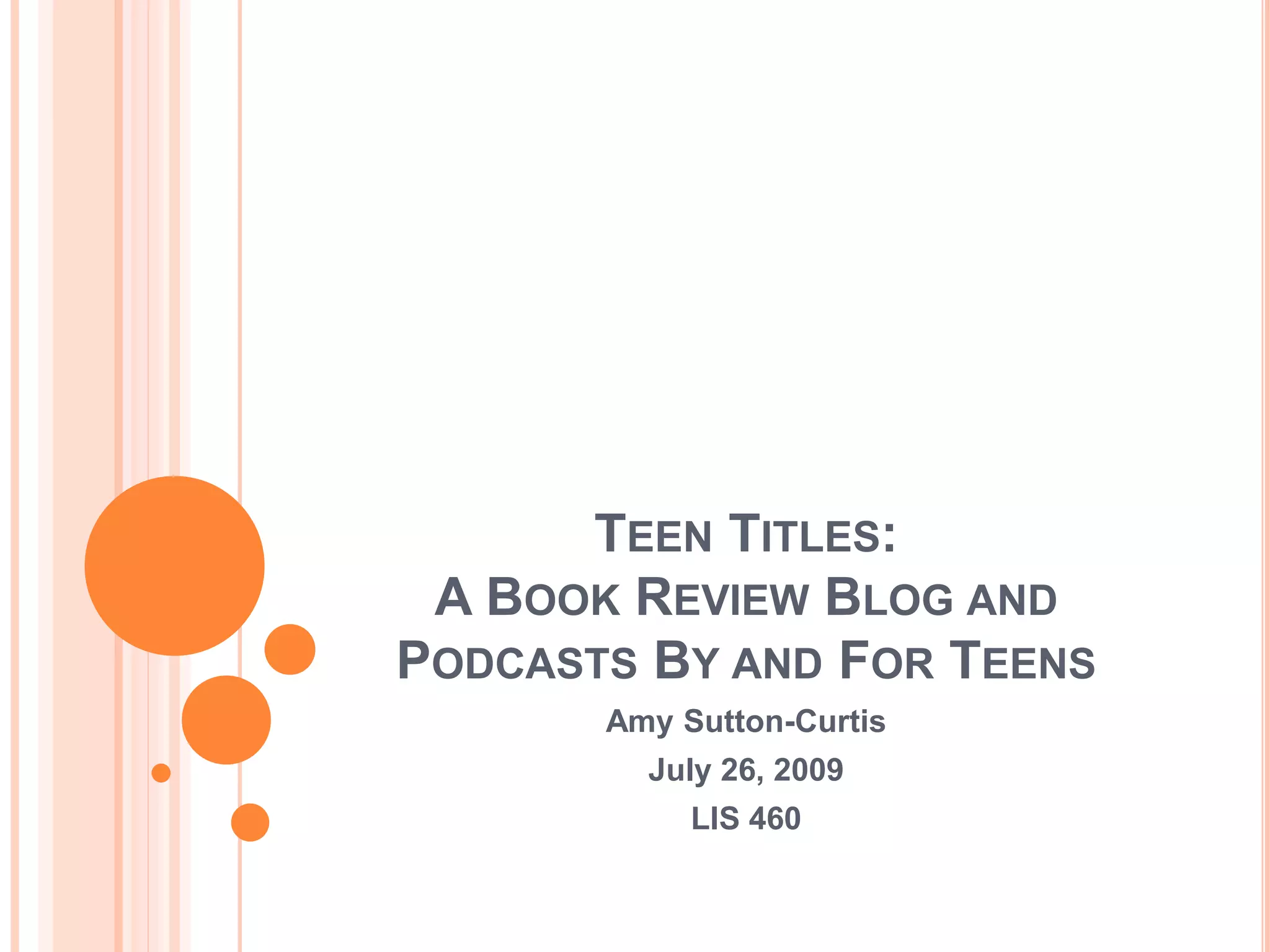 Teen Titles Presentation | PPTX