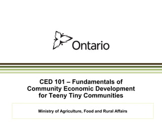 Teeny tiny ced 101 omafra | PDF