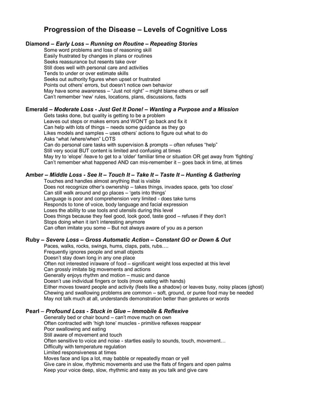 Teepa Snow Dementia Building Skill Handout | PDF