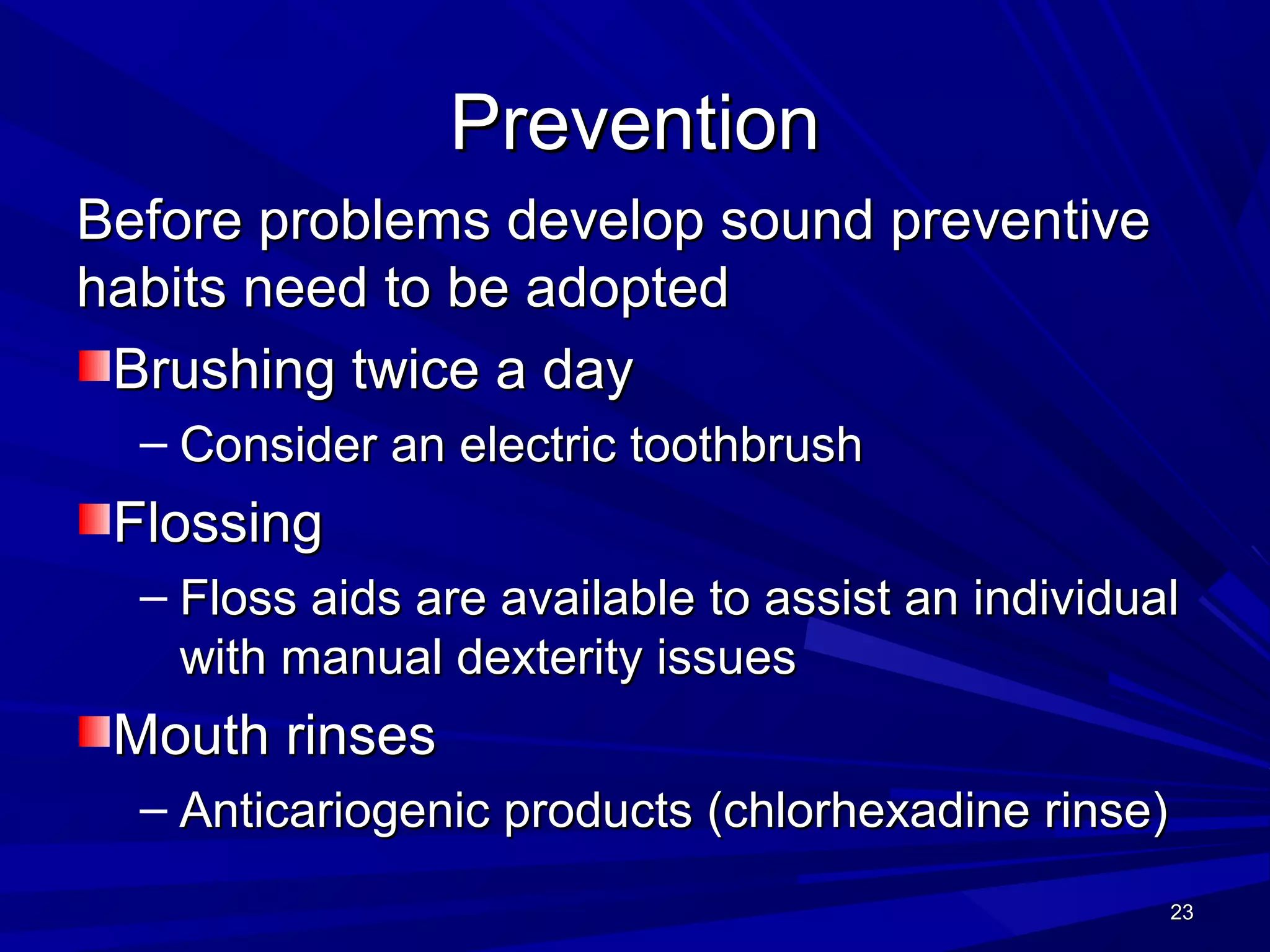 Teeth are forever oral health and the older adult | PPT