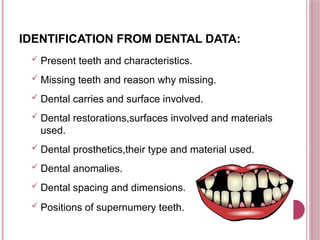 Odontology: Teeth Forensic Lecture Presentation | PPTX
