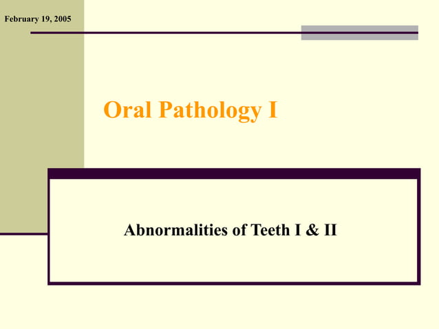 Teeth abnormalities ii | PPT