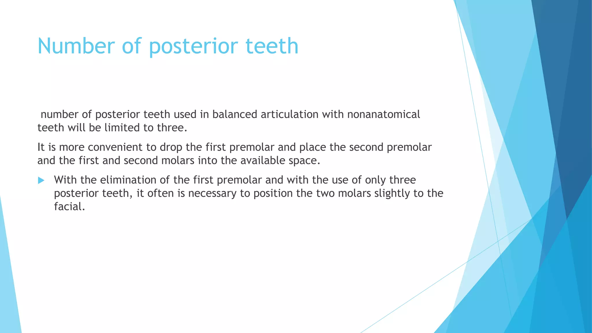 Teeth arrangement in balanced occlusion | PPTX