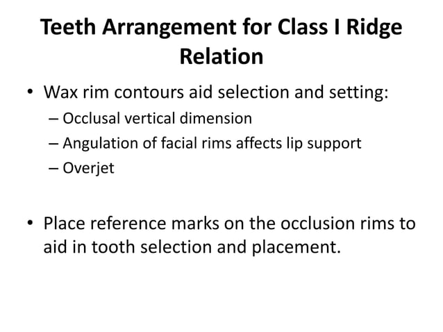 Teeth arrangement | PPTX