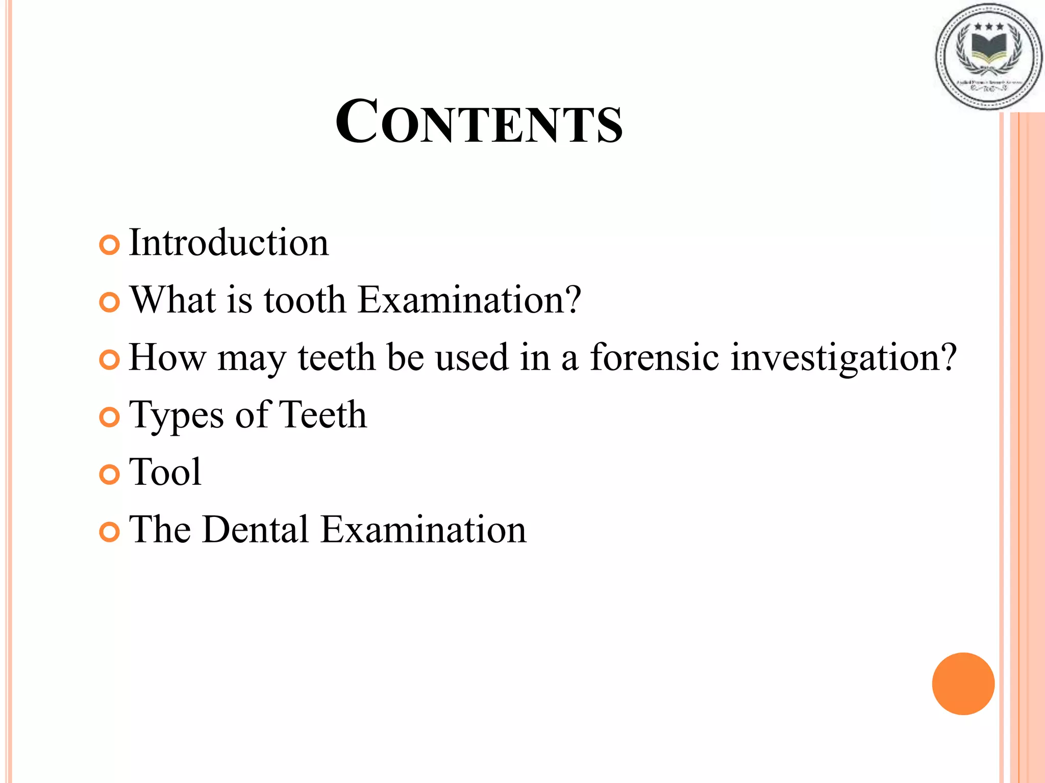 Teeth examination | PPTX