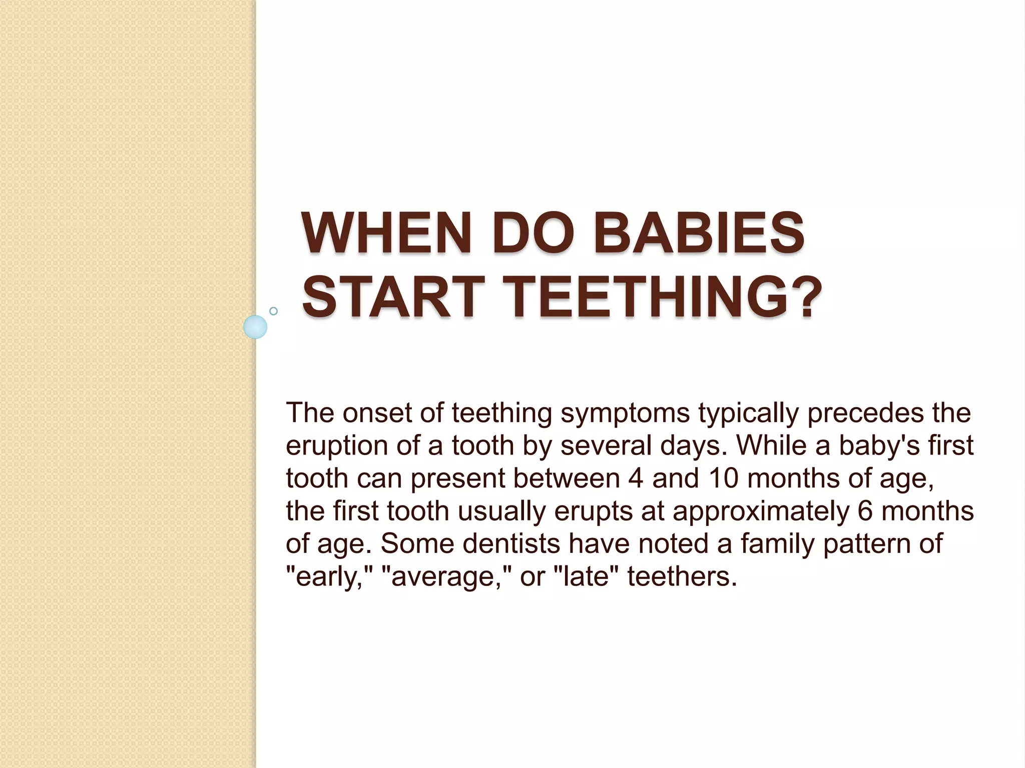 Teething problems & management | PPTX